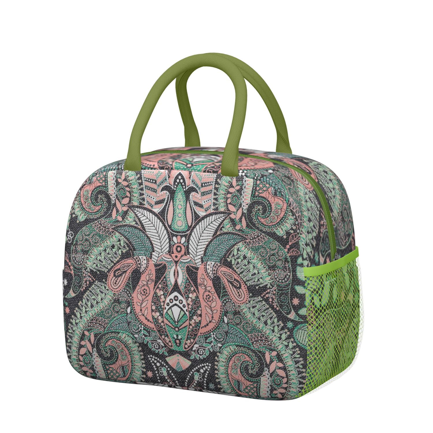 Chic Paisley Pattern Lunch Tote - Thermal Insulated Lunch Bag, Colorful ...