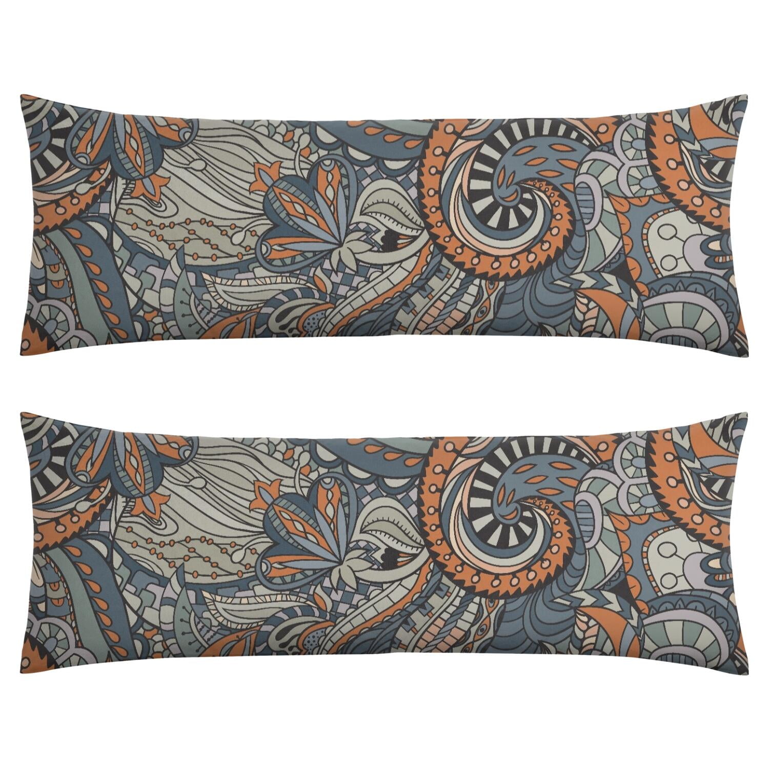 Chic Paisley Throw Pillow Cover - Bohemian Vintage Print with Rustic French Country Charm Lumbar ...