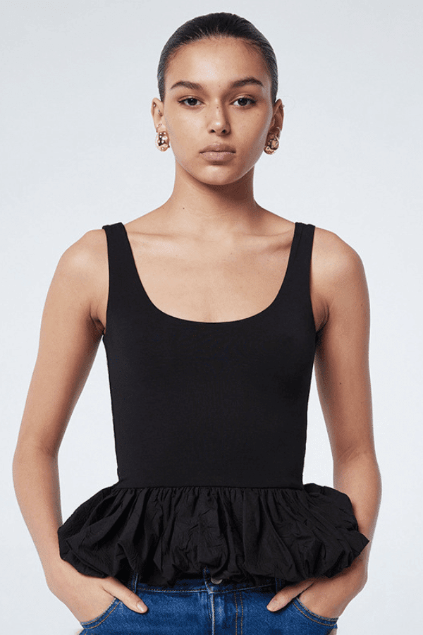 Chic Peplum Charm Top (L, White) - Walmart.com