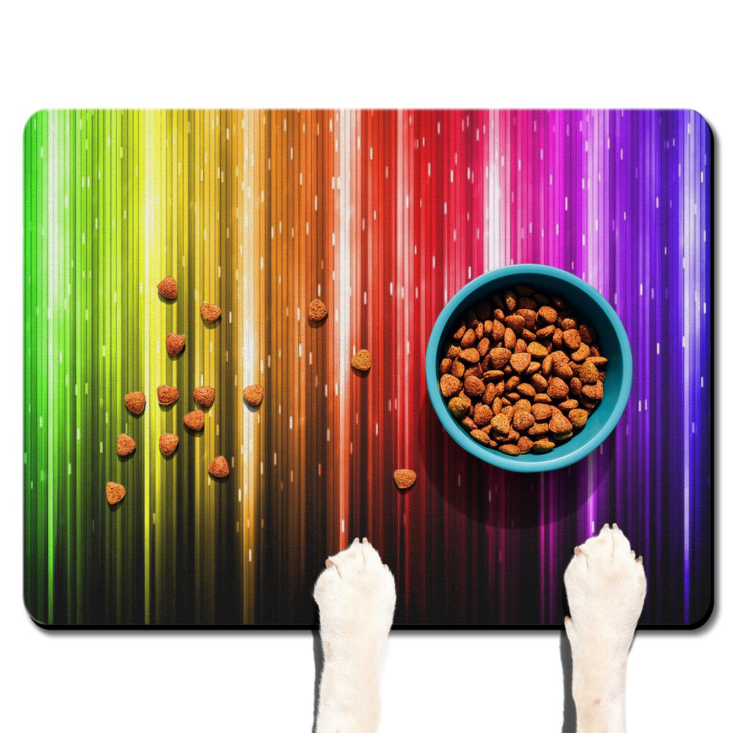 Chic Pet Feeding Mat with Vintage and Artistic Tie Dye Designs ...