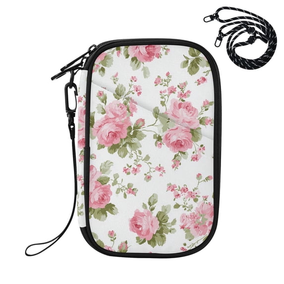 Chic Pink Roses Passport Holder Travel Document Organizer Credit Card ...