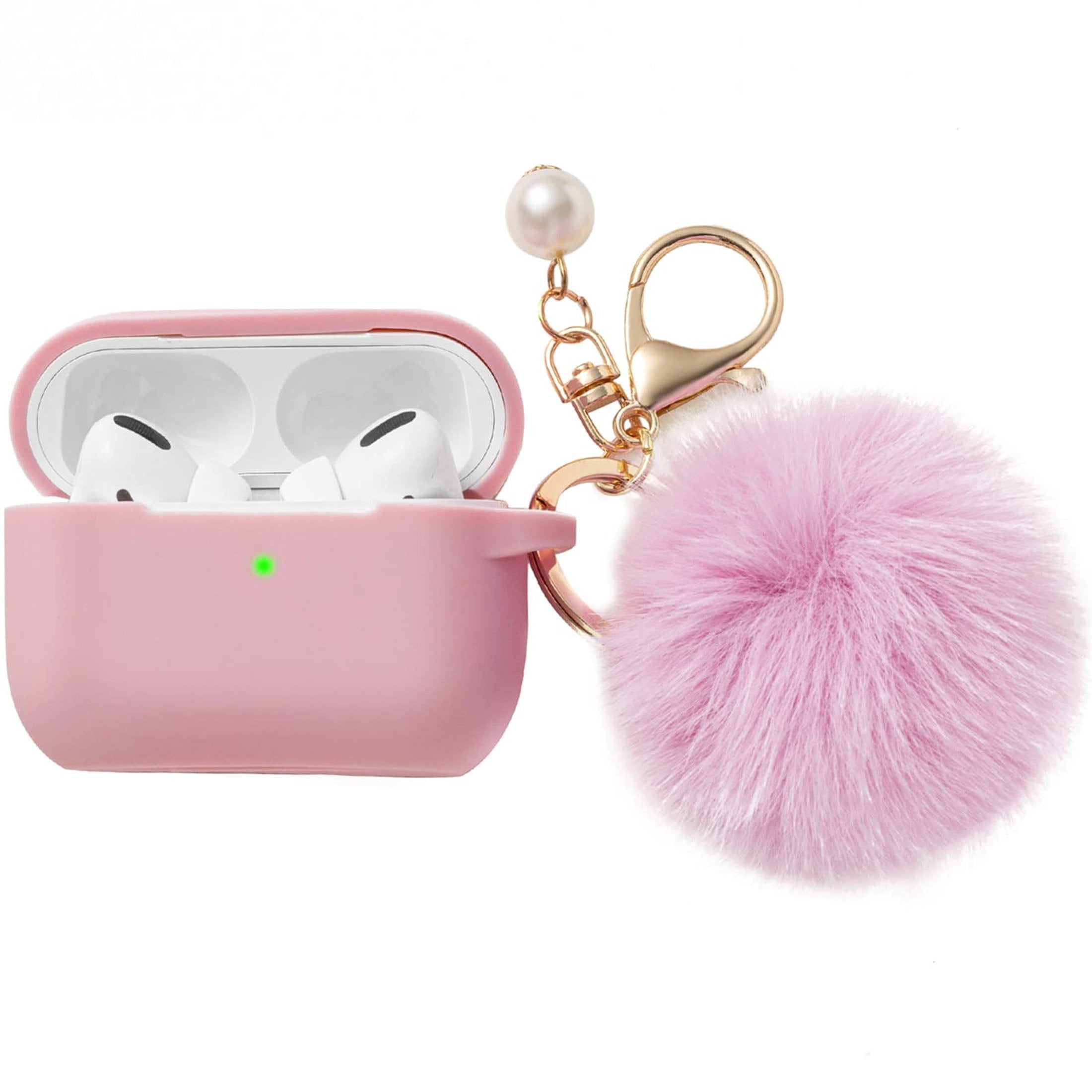 Chic Pompom Silicone Case for AirPods Pro - Cute Pink Protection ...