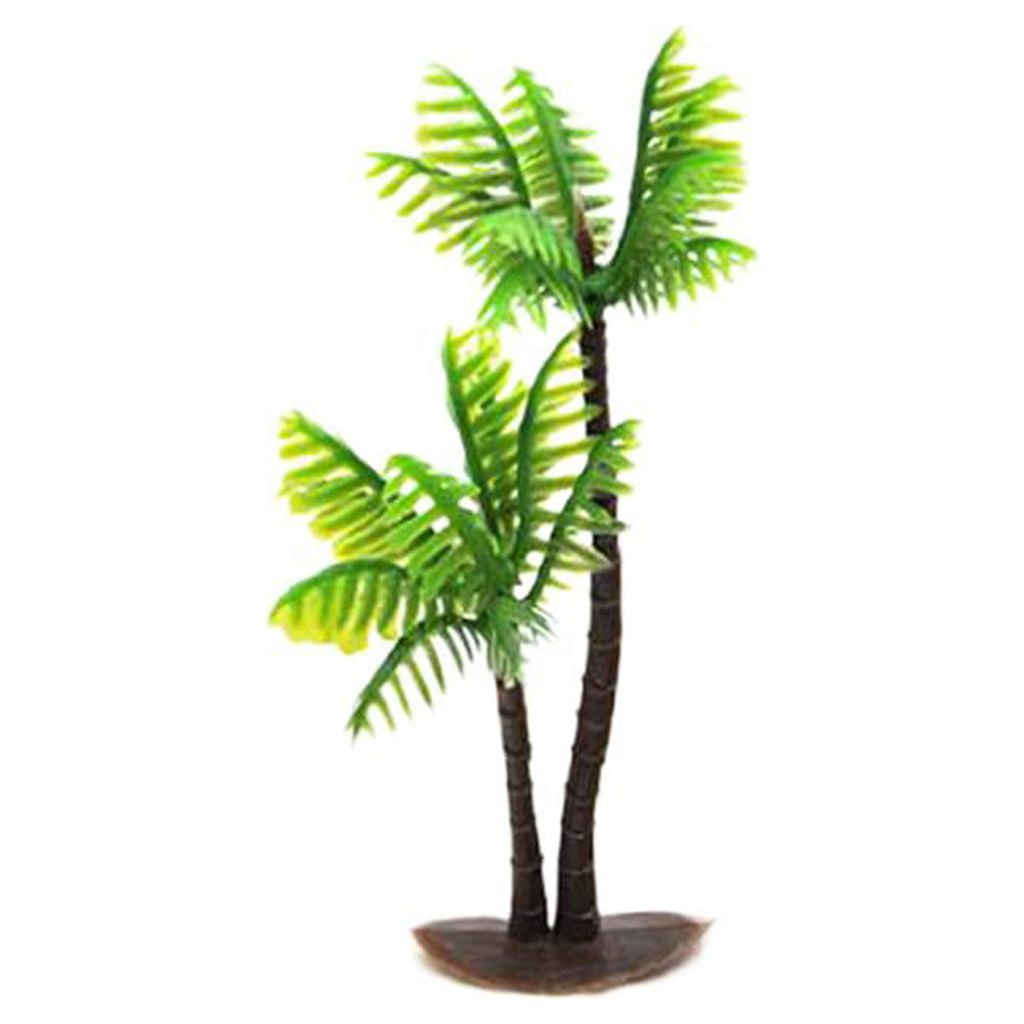 Chic Pstic Aquarium Coconut Trees Fish Tank Ornament Decoration ...