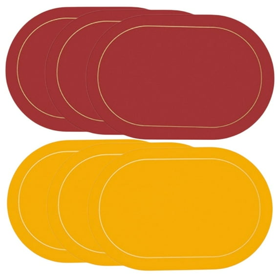 Chic Pu Leather Placemats For Table Decoration 6Pcs Set In Various ...