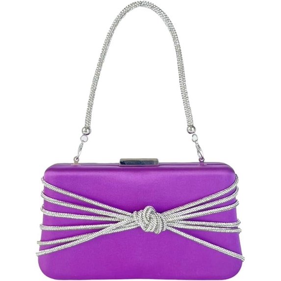 Chic Rhinestone Chain Knot Clutch - Stylish Evening Handbag for Women ...