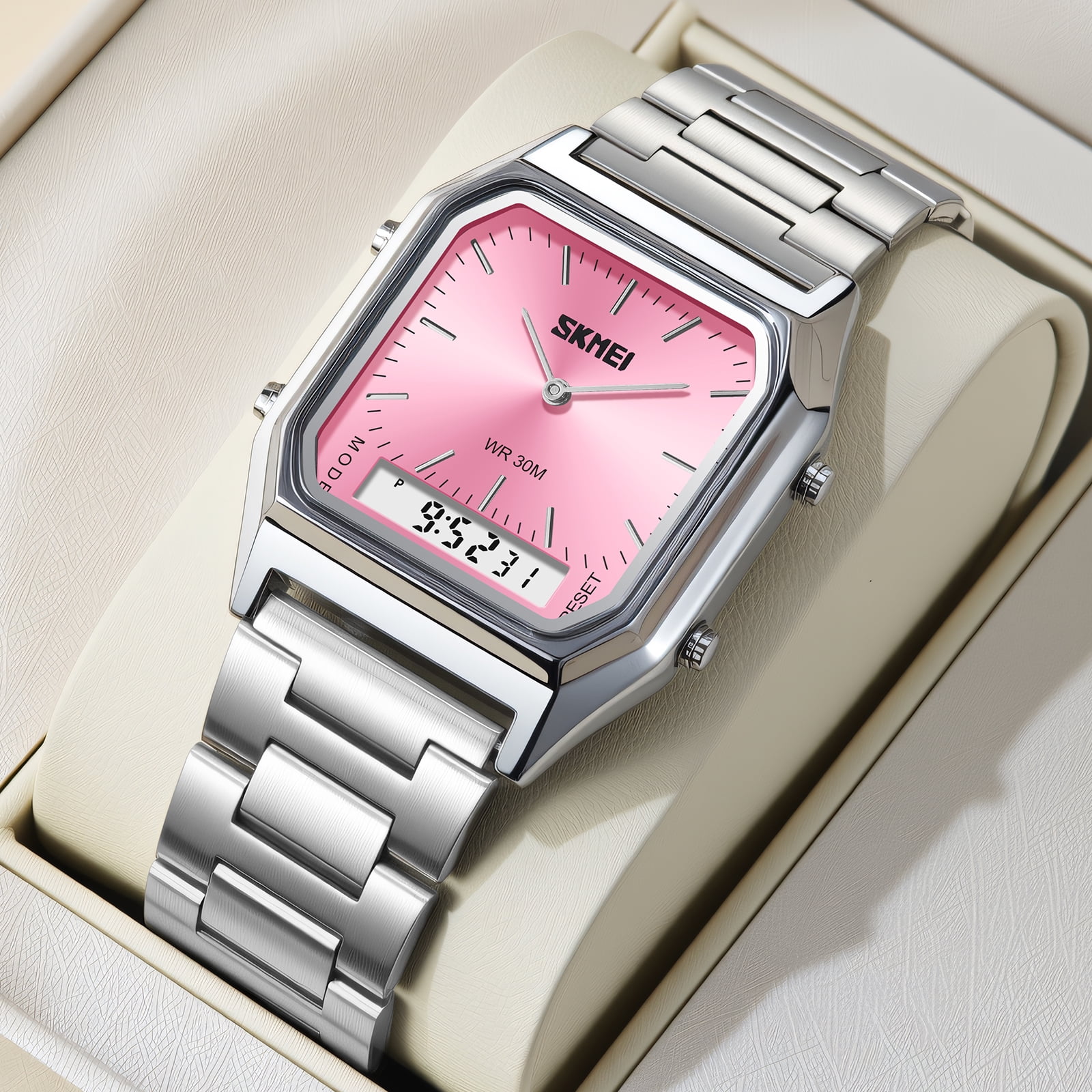 2025 New Square Watch for Women & Students: Stainless Steel Band ...