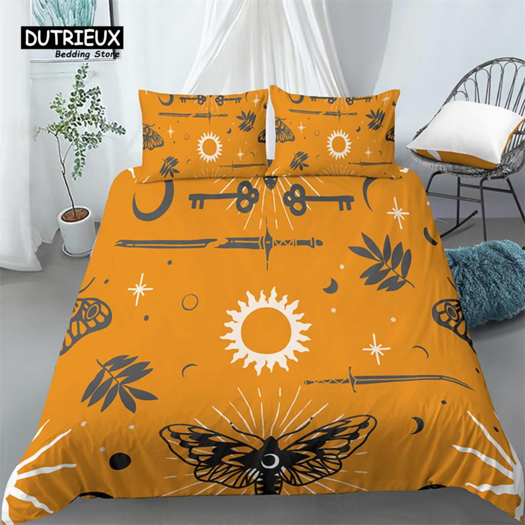 Chic Sun And Moon Duvet Cover 3D Floral Comforter Cover Bohemia ...