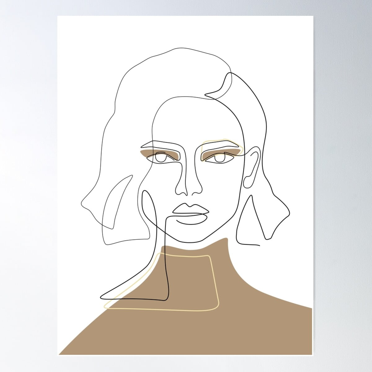 Chic Tan Poster Wall Art, Modern Wall Decor For Living Room Bedroom ...