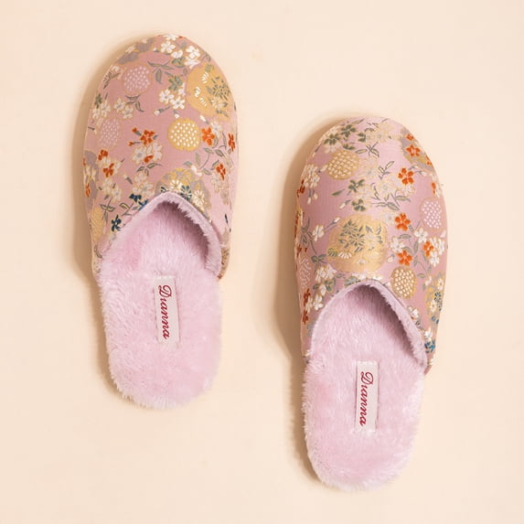 Chic Traditional Closed-Toe Slippers with Embroidery, Perfect for ...