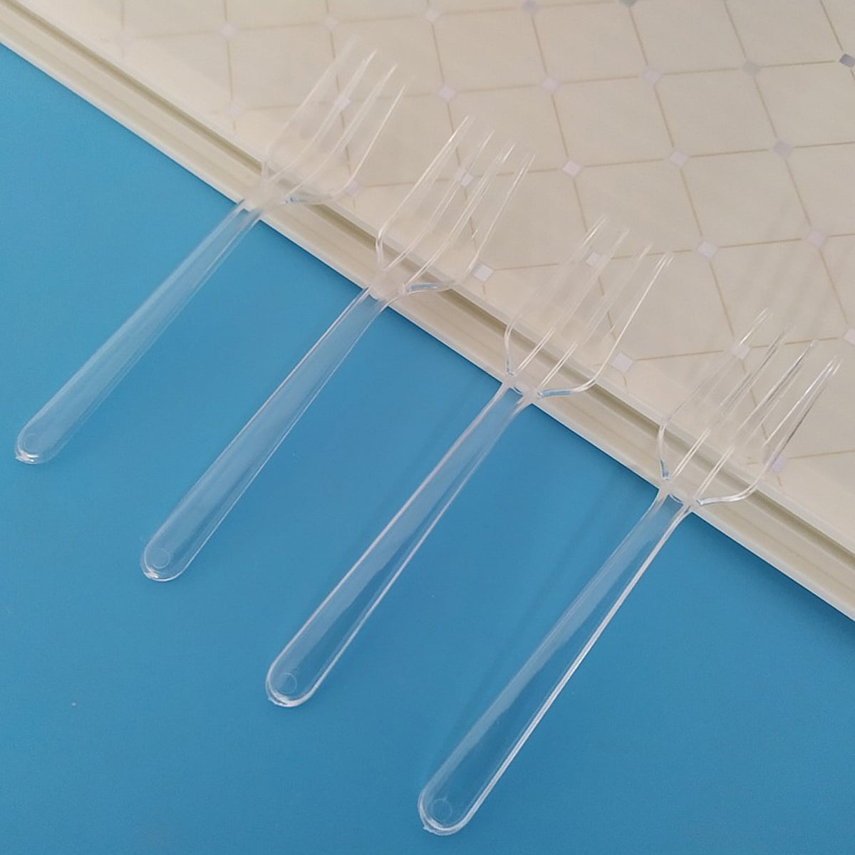 Chic Transparent Plastic Mini Forks, Bpa Free, Reusable ...