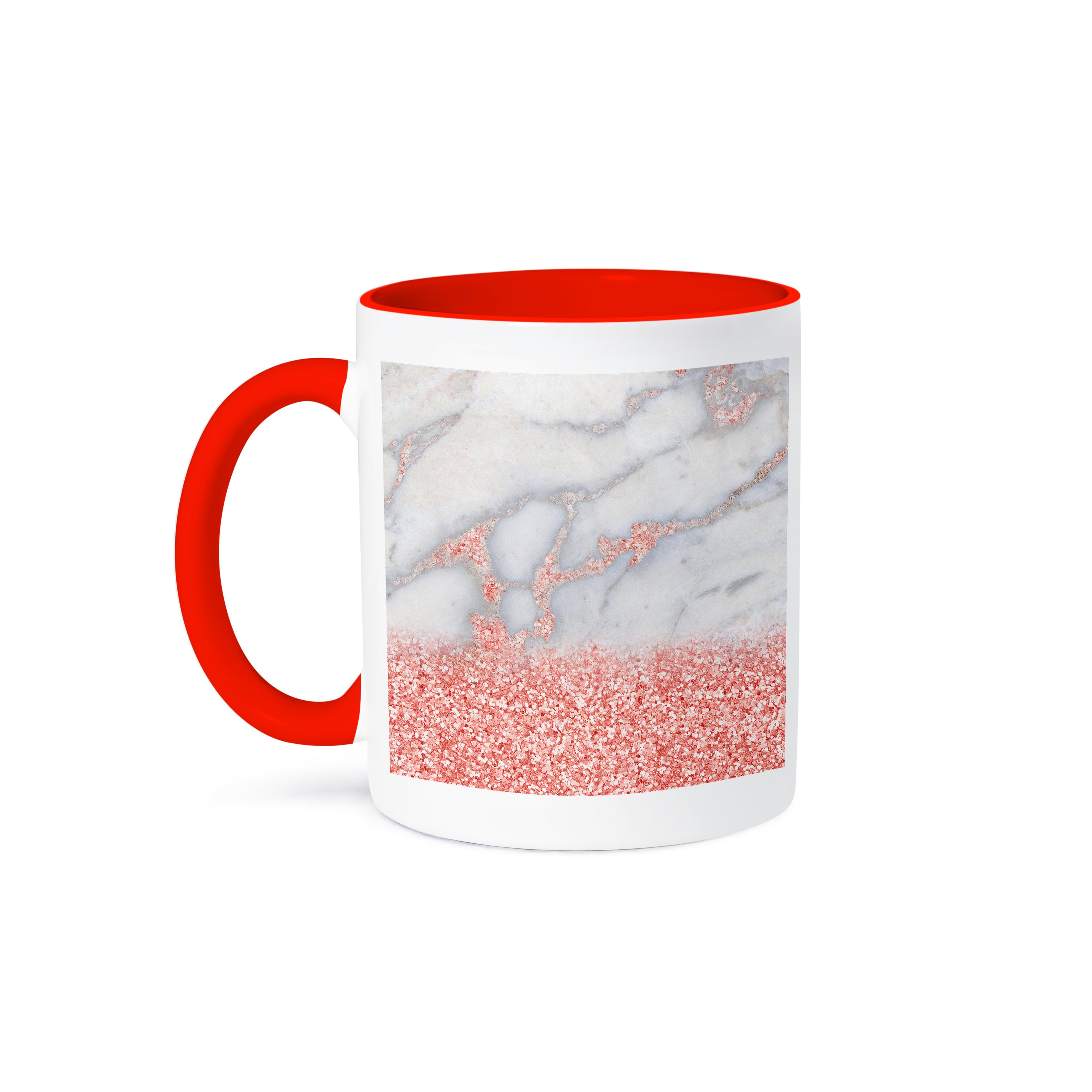 3dRose, Chic Trendy Girly Pink Blush Rose Gold Glitter Gemstone Marble ...