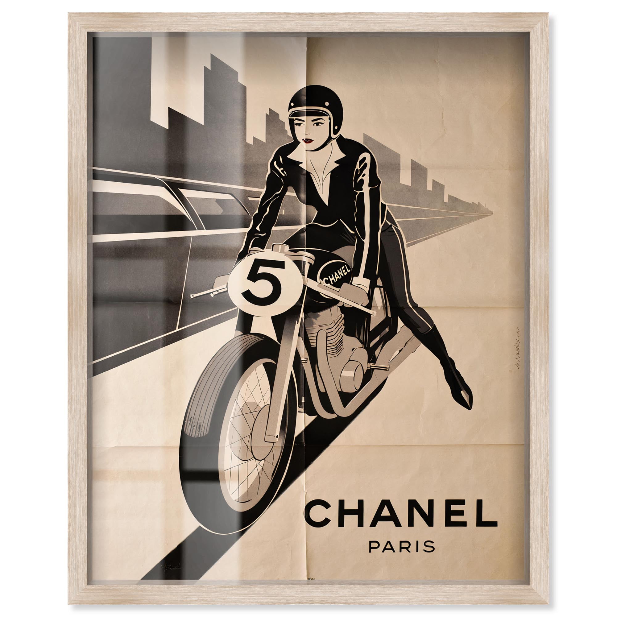 Chic Velocity Shadowbox Print Retro Fashion Decor by Art Remedy, Blonde ...