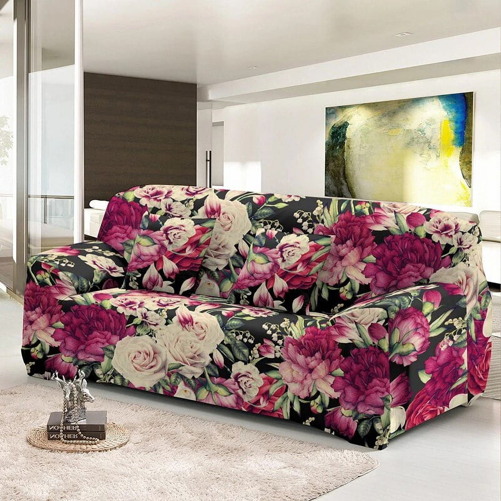 Chic Vintage Floral Design Sofa Covers For Living Room Sectional 1/2/3 ...