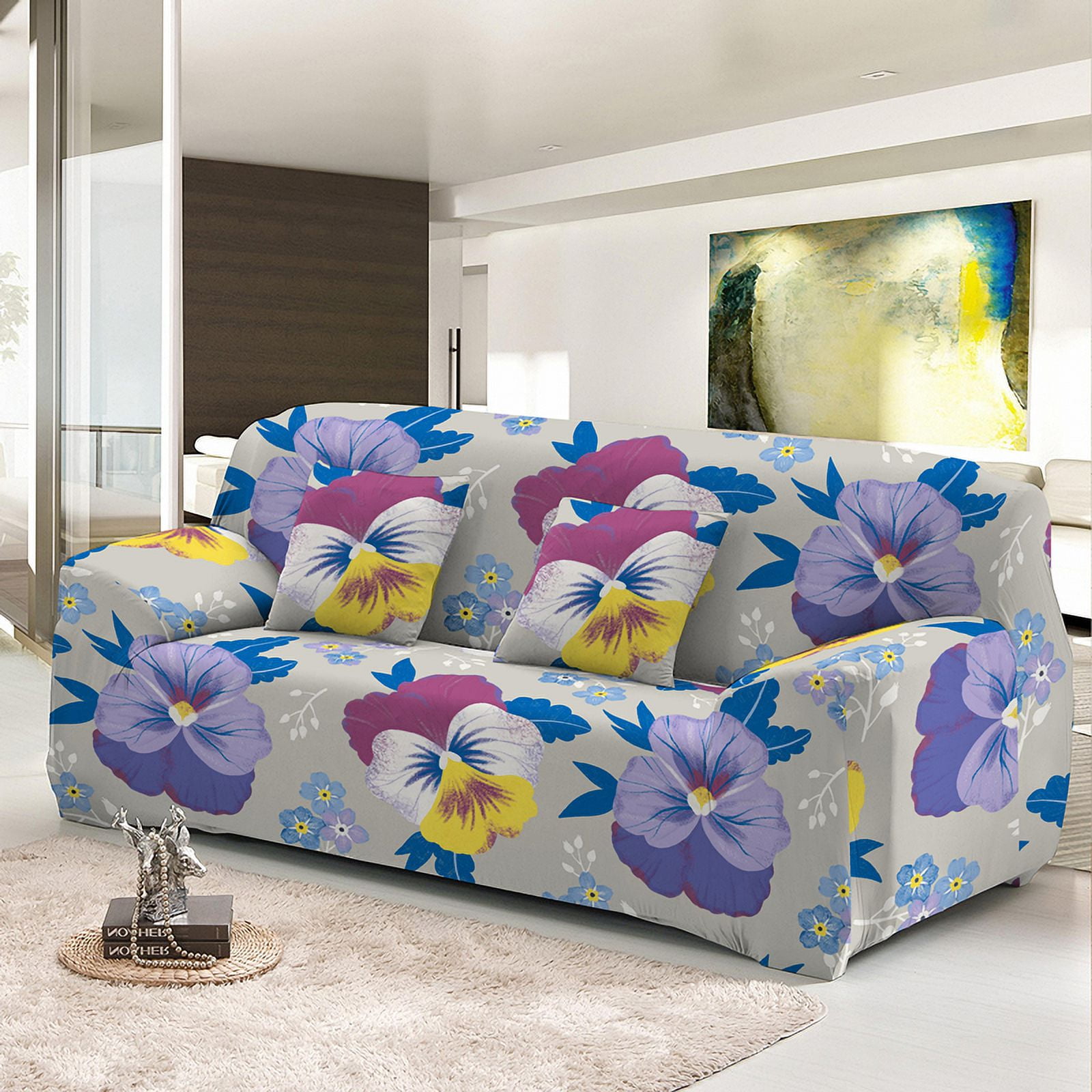 Chic Vintage Floral Design Sofa Covers For Living Room Sectional 1/2/3 ...