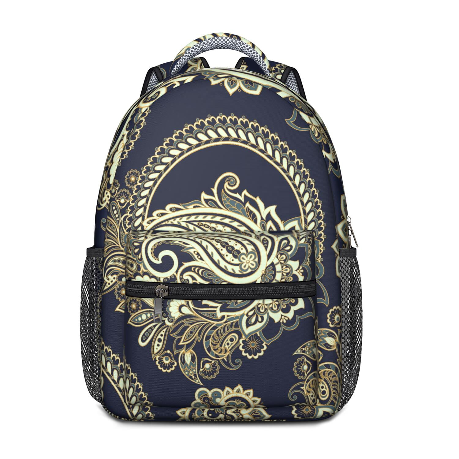 Chic Vintage Paisley Pattern Backpack - Waterproof & Lightweight School ...