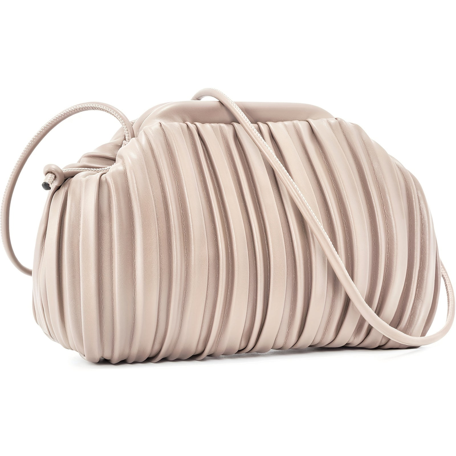 Chic Women'S Ruched Clutch & Dumpling Bag - Vintage-Inspired, Solid ...