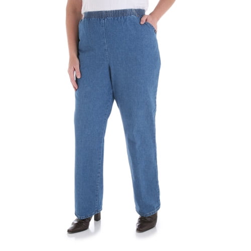 Chic Women's Plus Comfort Collection Elastic Waist Pull On Jean ...