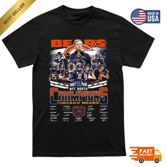 Chic@go Bears 2025 NFC Champions Signature T-Shirt - Walmart.com