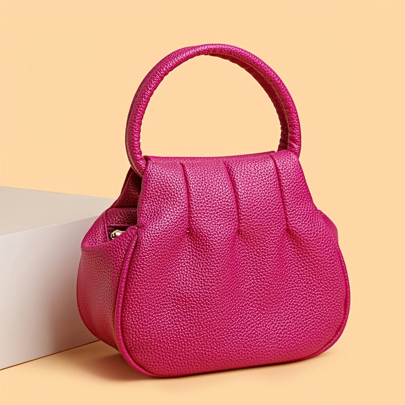 Chic ladies' mini round crossbody backpack - compact zipper handbag ...