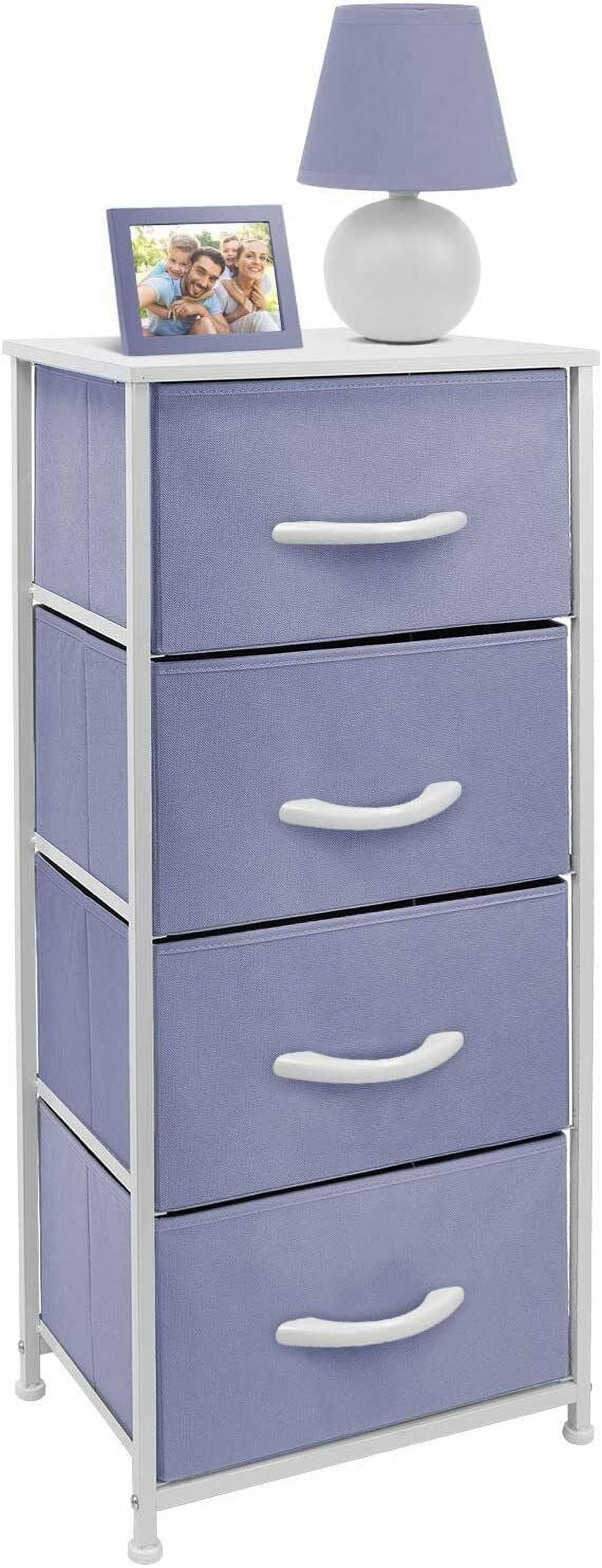 ChicCrest 4-Drawer Nightstand (Pastel Collection) - Lightweight, with ...