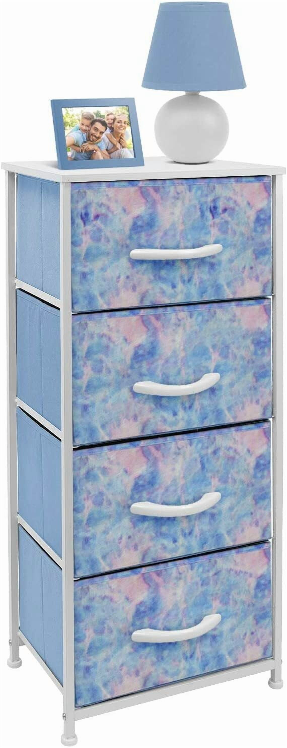 ChicCrest 4-Drawer Nightstand (Pastel Collection) - Lightweight, with ...