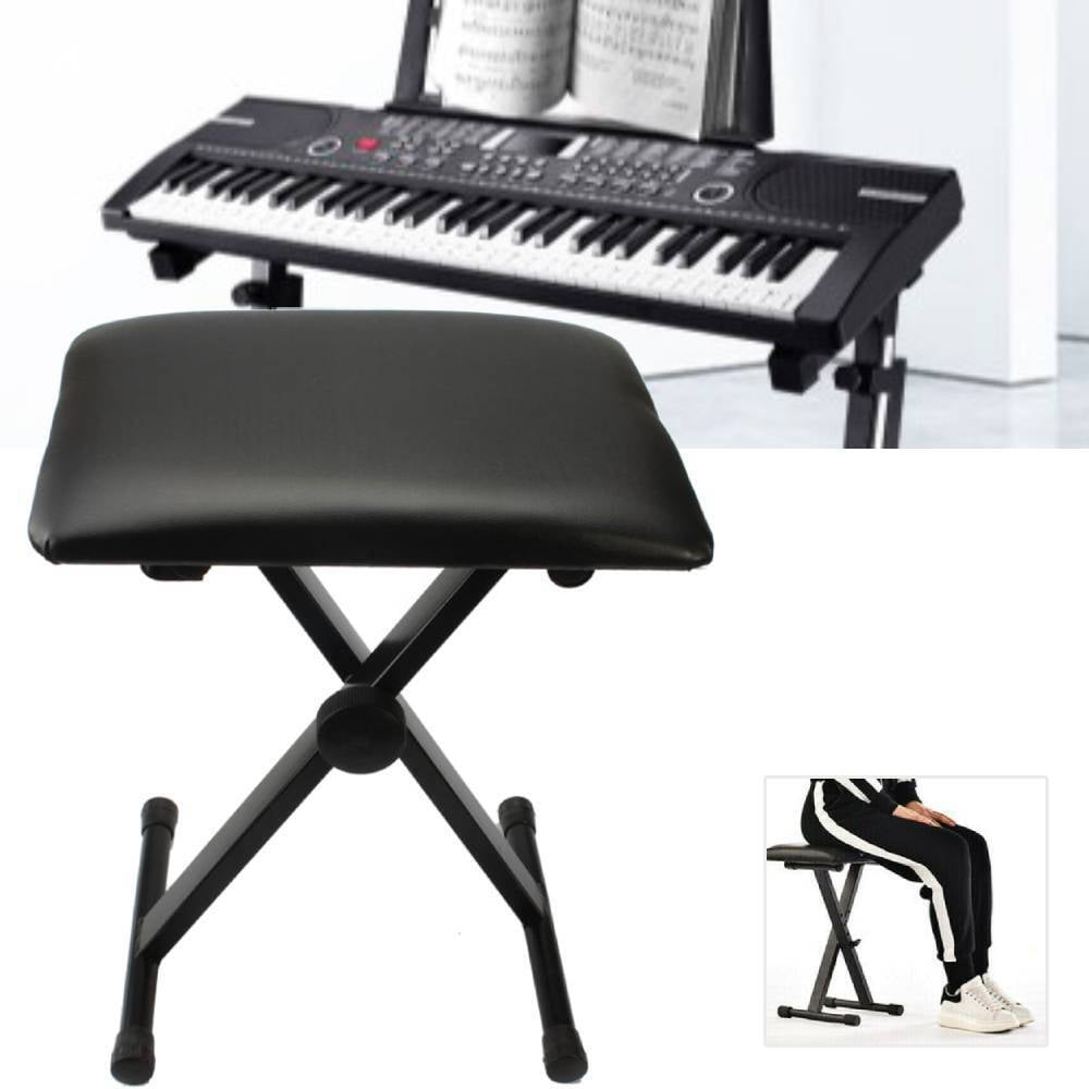 ChicCrest Glarry Adjustable Folding Piano Bench: H-Type Iron Frame ...
