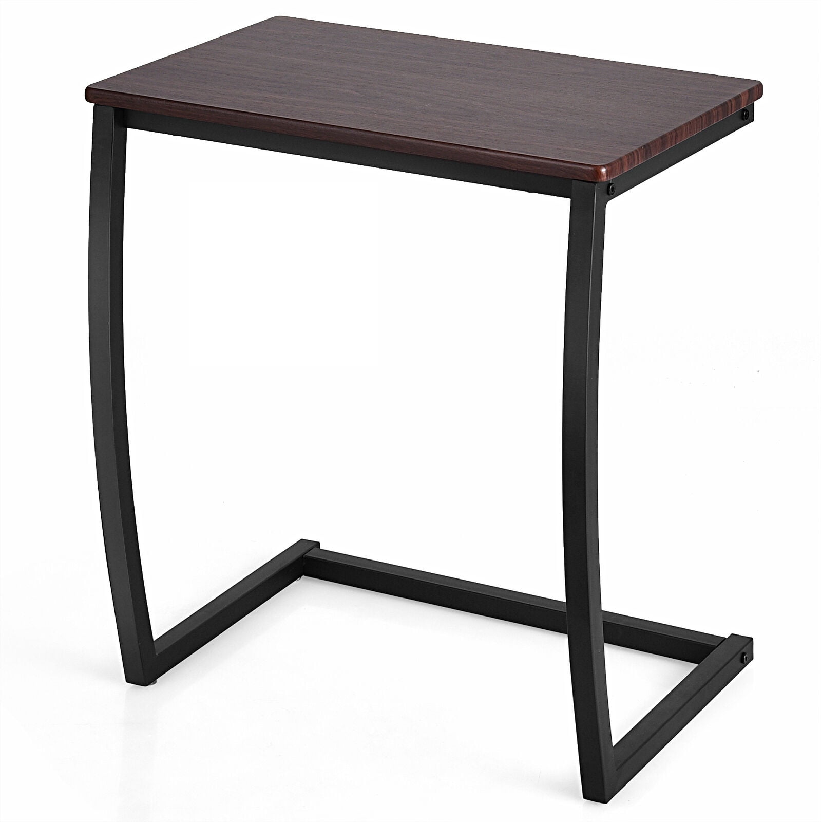 ChicCrest Coffee-Colored C-Shaped MDF & Steel End Table ...