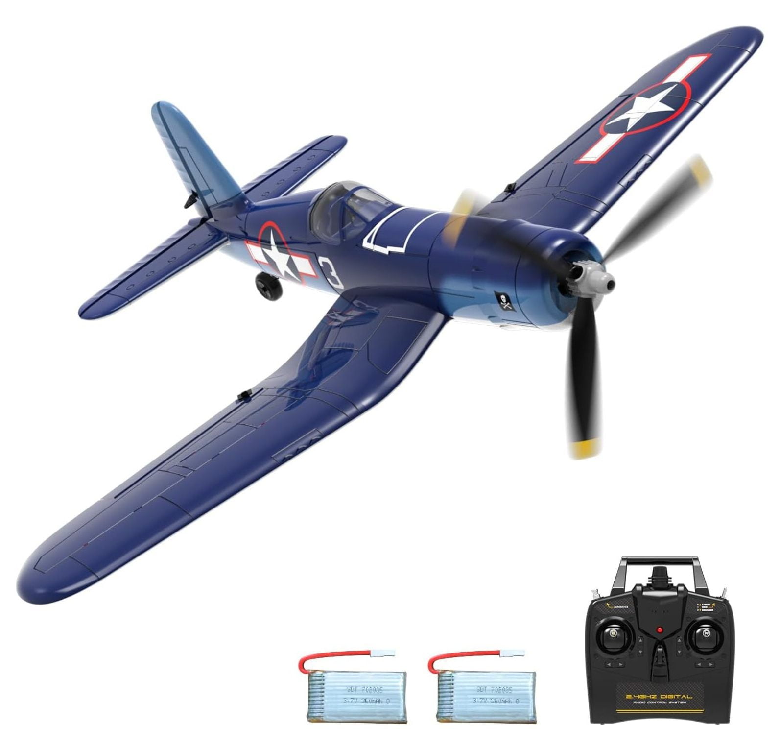 ChicCrest Control Plane F4U 4-CH RC Plane, WWII RC Airplane Easy to ...