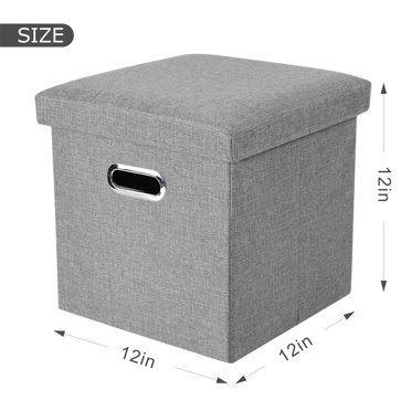 ANMINY Foldable Storage Ottoman Cube - Collapsible Footrest Stool Seat ...