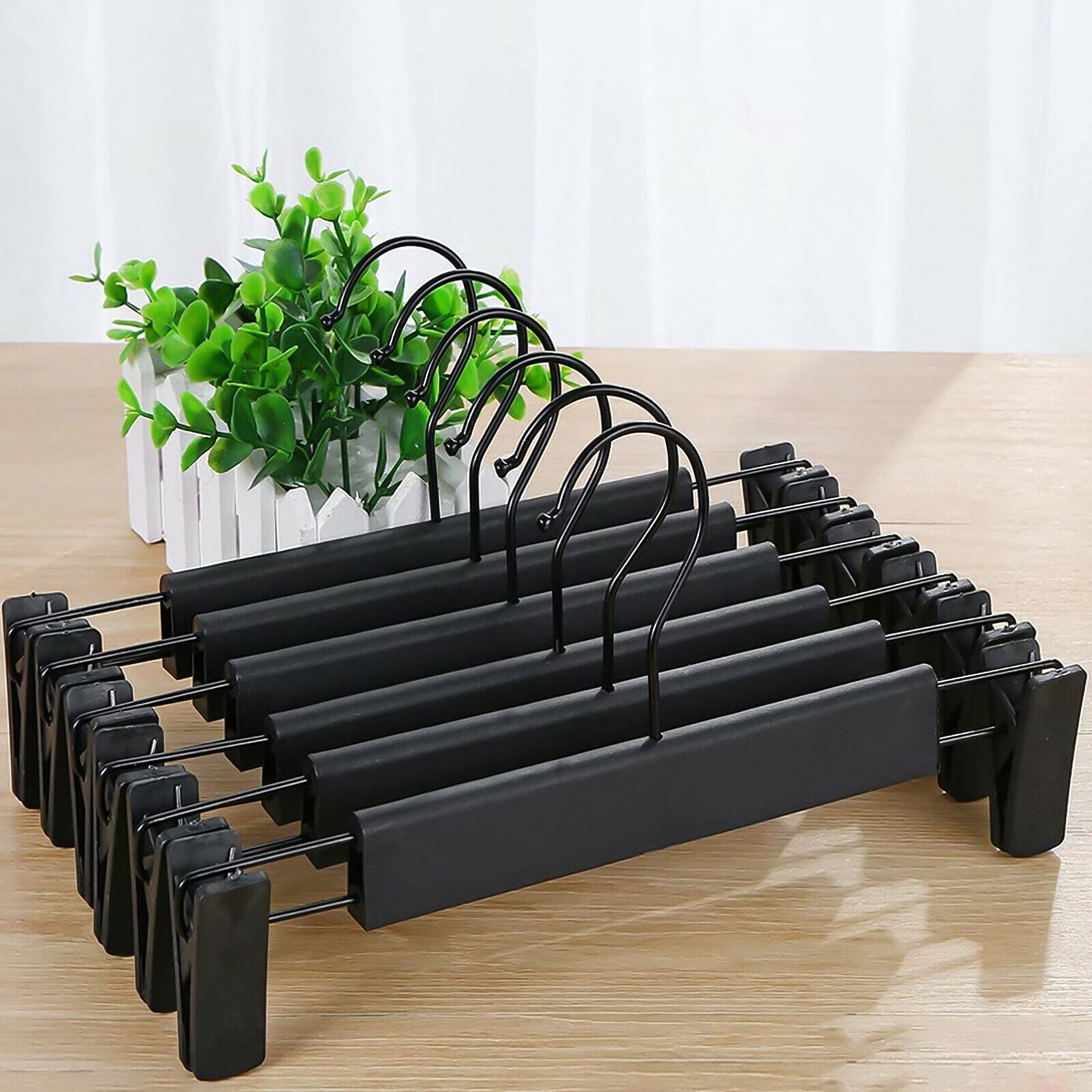 Pants Hangers with Clips, Skirt Hangers, 360 ° Swivel Hooks Space ...