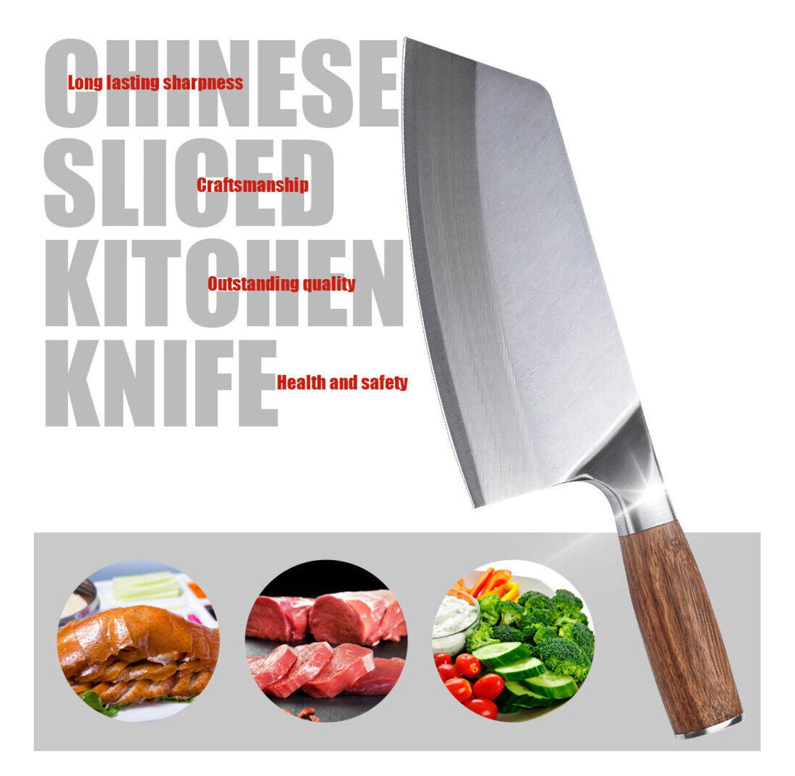 ChicCrest Stainless Steel Kitchen Knife Hand Forged Chopping Cleaver ...