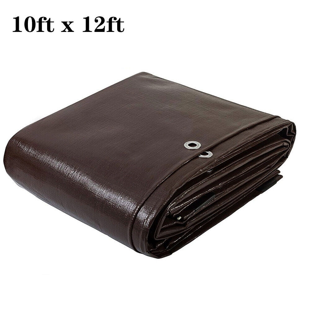ChicCrest Super Heavy Duty 16 Mil Brown Poly Tarp Cover, UV Resistant ...