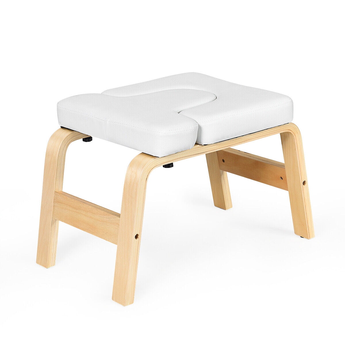ChicCrest White Yoga Headstand Bench - Wooden Frame & PVC Leather, 440 ...