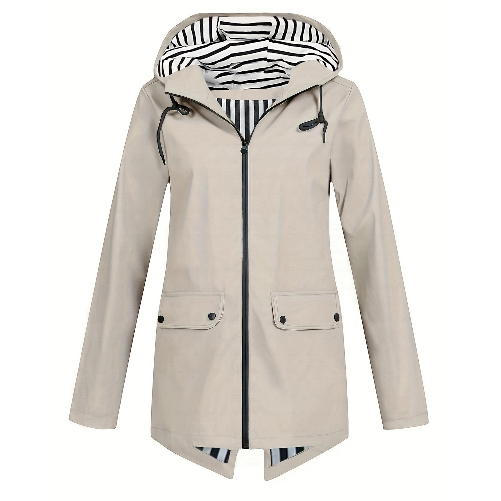 ChicHaven Long Rain Coat for Women Packable Rain Jacket Waterproof ...