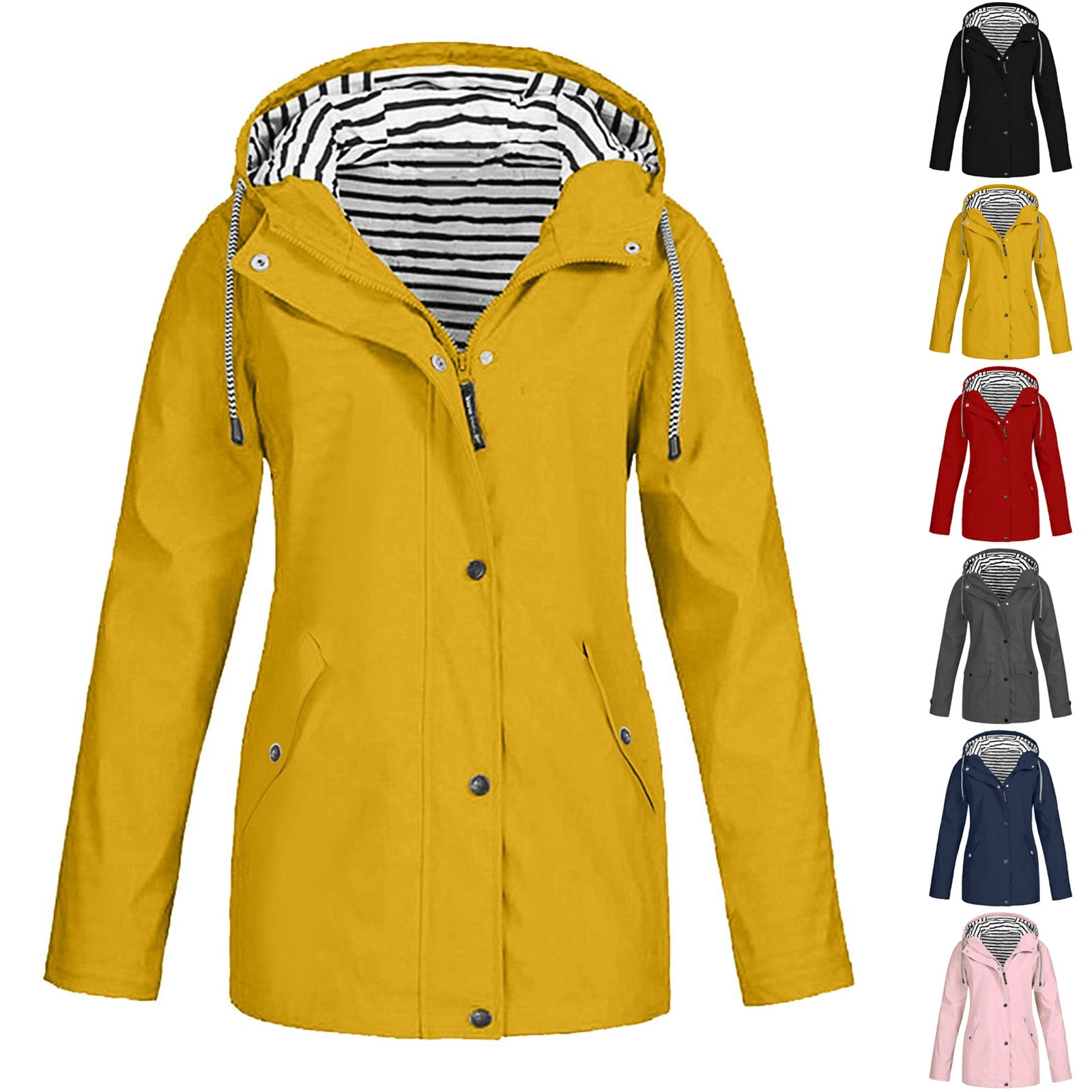 ChicHaven Rain Jacket Women Waterproof Lightweight Hooded Raincoat ...