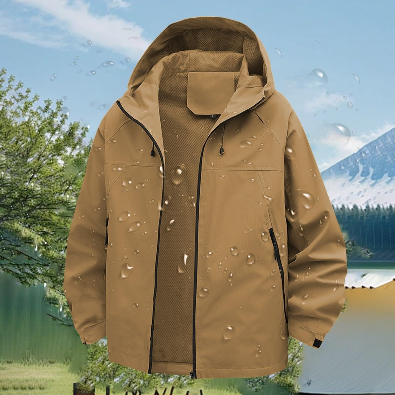 ChicHaven Rain jacket Women Lightweight Waterproof Raincoat Hooded ...