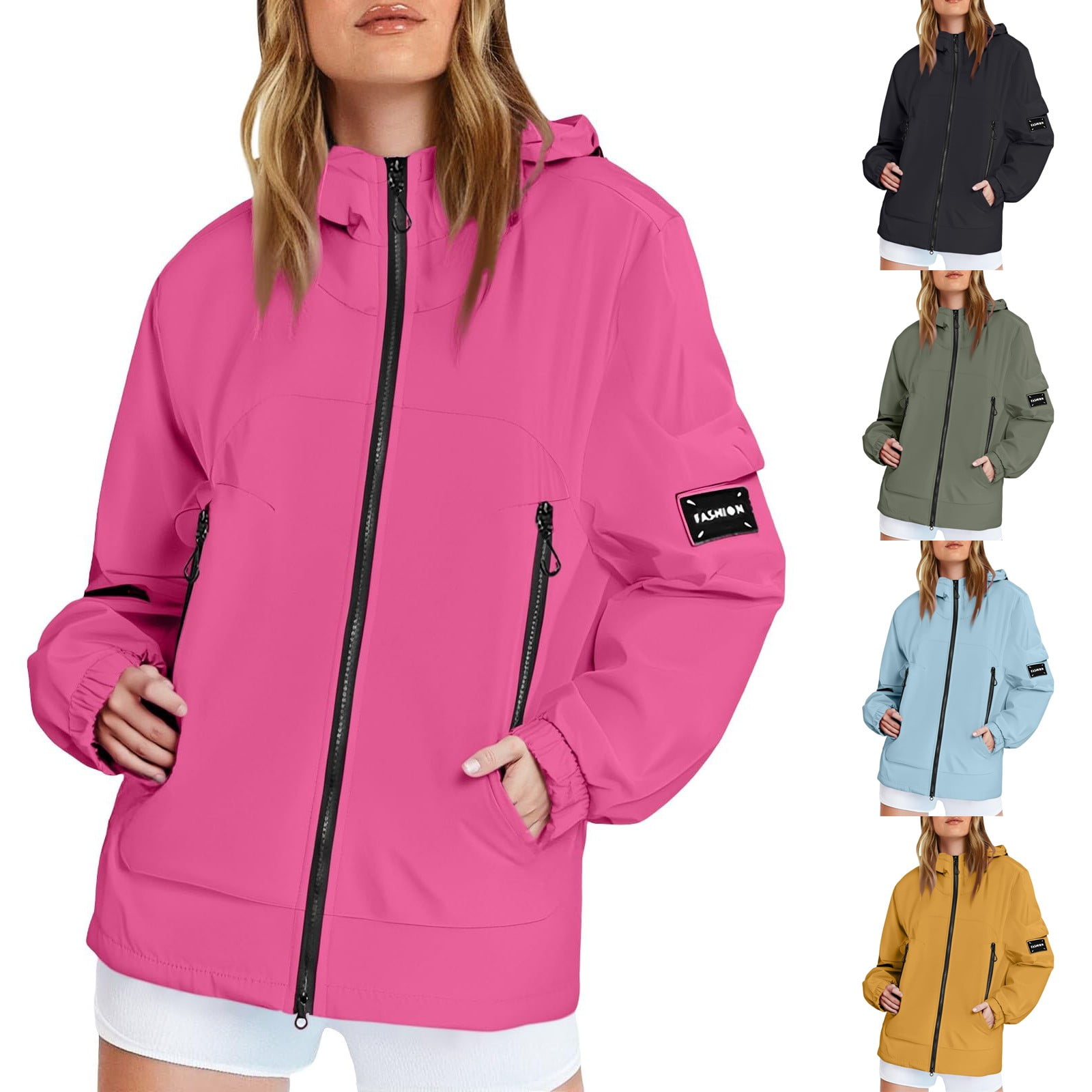 ChicHaven Waterproof Rain Jacket for Women Packable Light Jackets ...