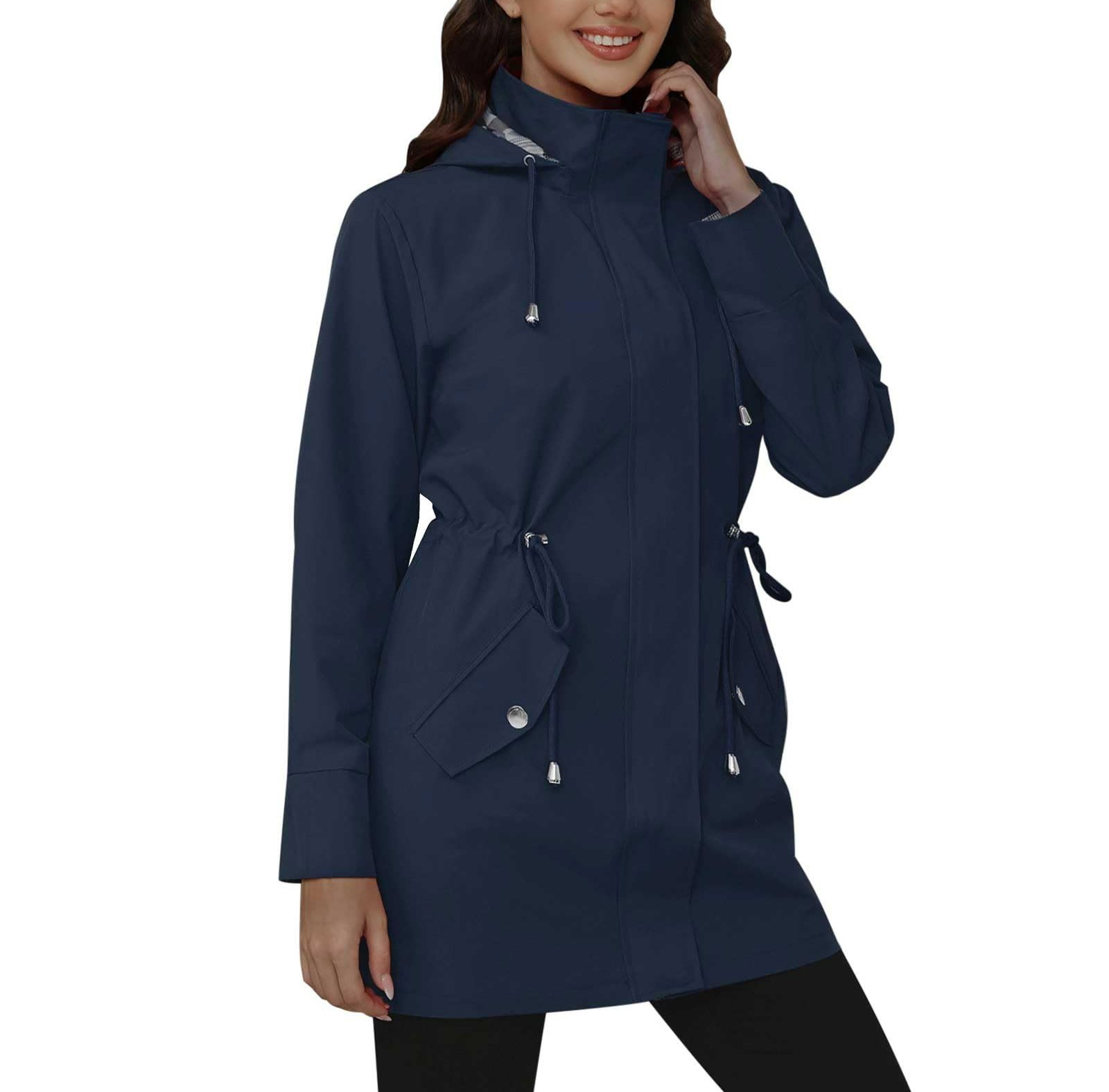 ChicHaven Women Rain jacket Waterproof Windproof Rain Coats Hooded ...
