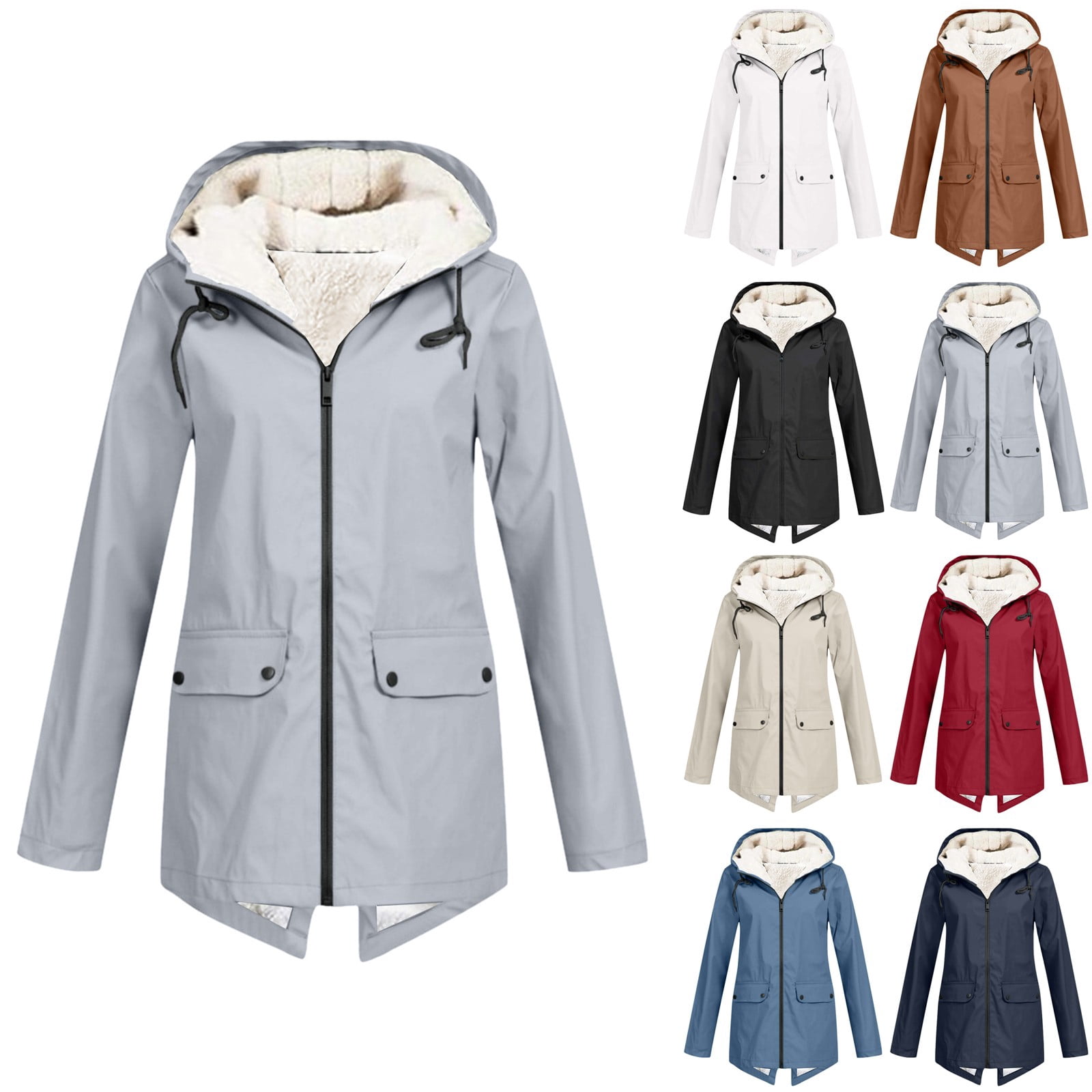 ChicHaven Women's Rain Jackets Waterproof Lightweight Raincoat Hooded ...