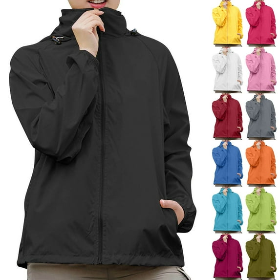 ChicHaven Women's Rain jacket Lightweight Waterproof Windproof Raincoat ...