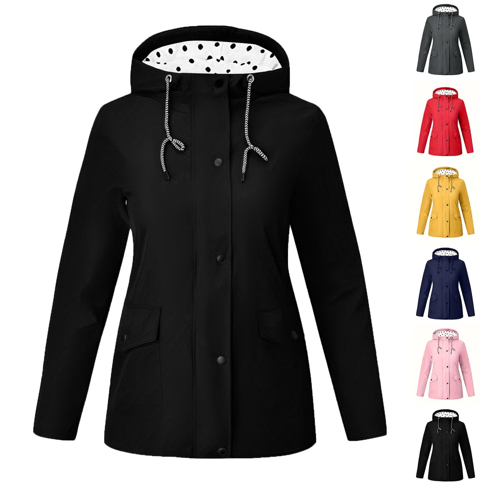 ChicHaven light Rain Jacket Women, Waterproof Packable 90s Windbreaker ...