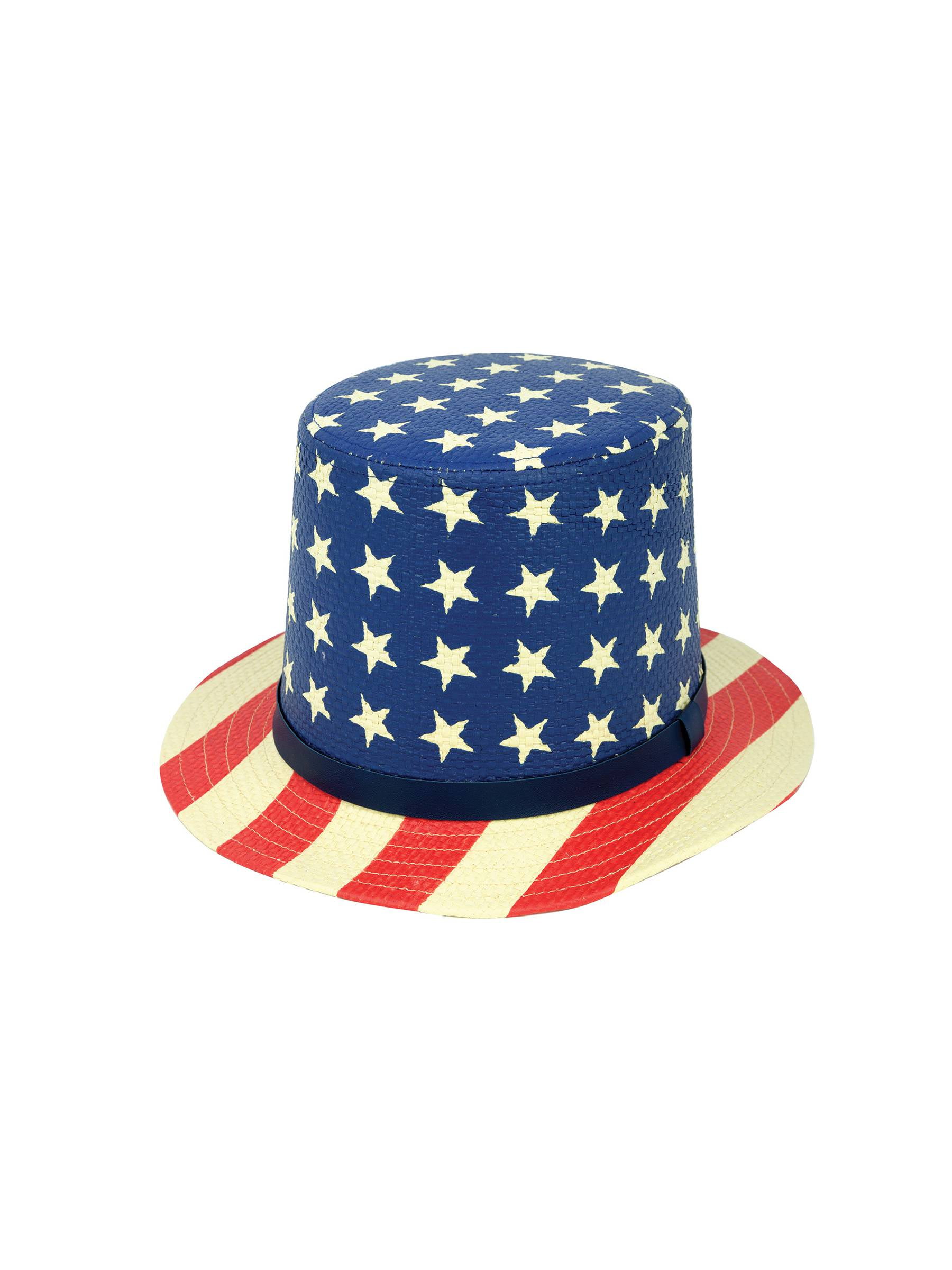 ChicHeadwear 100% Paper Uncle Sam Hat w/ Band - Star Crown/Stripe Brim ...