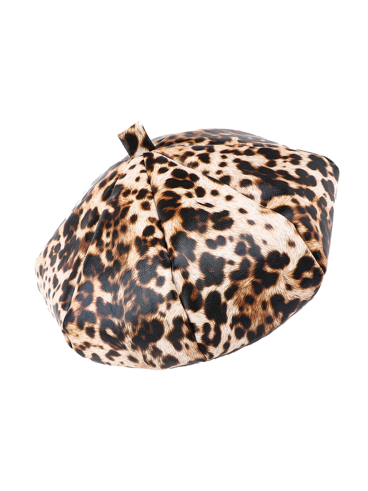 ChicHeadwear Leopard Cheetah Animal Print French Beret - Brown/Leopard ...