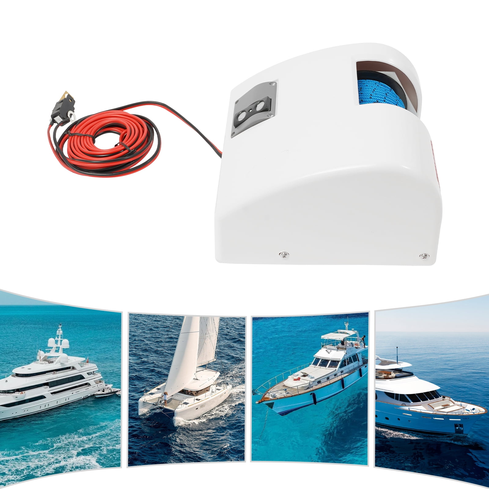 ChicHomey 12V Electric Anchor Winch for Boats, 45lbs Capacity ...