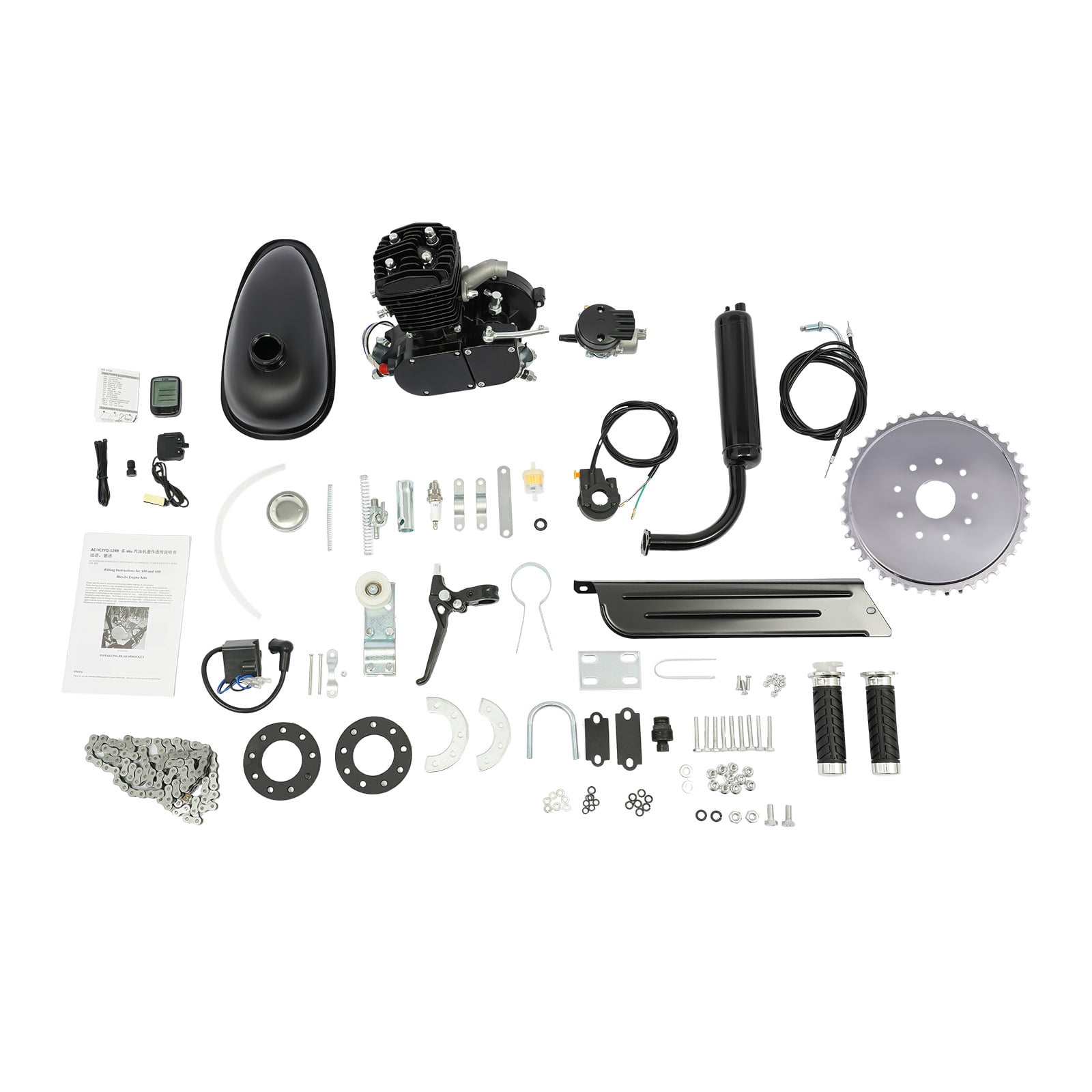 ChicHomey 2-Stroke Bicycle Engine Kit,2.58HP,Aluminum & Iron Build, CDI ...