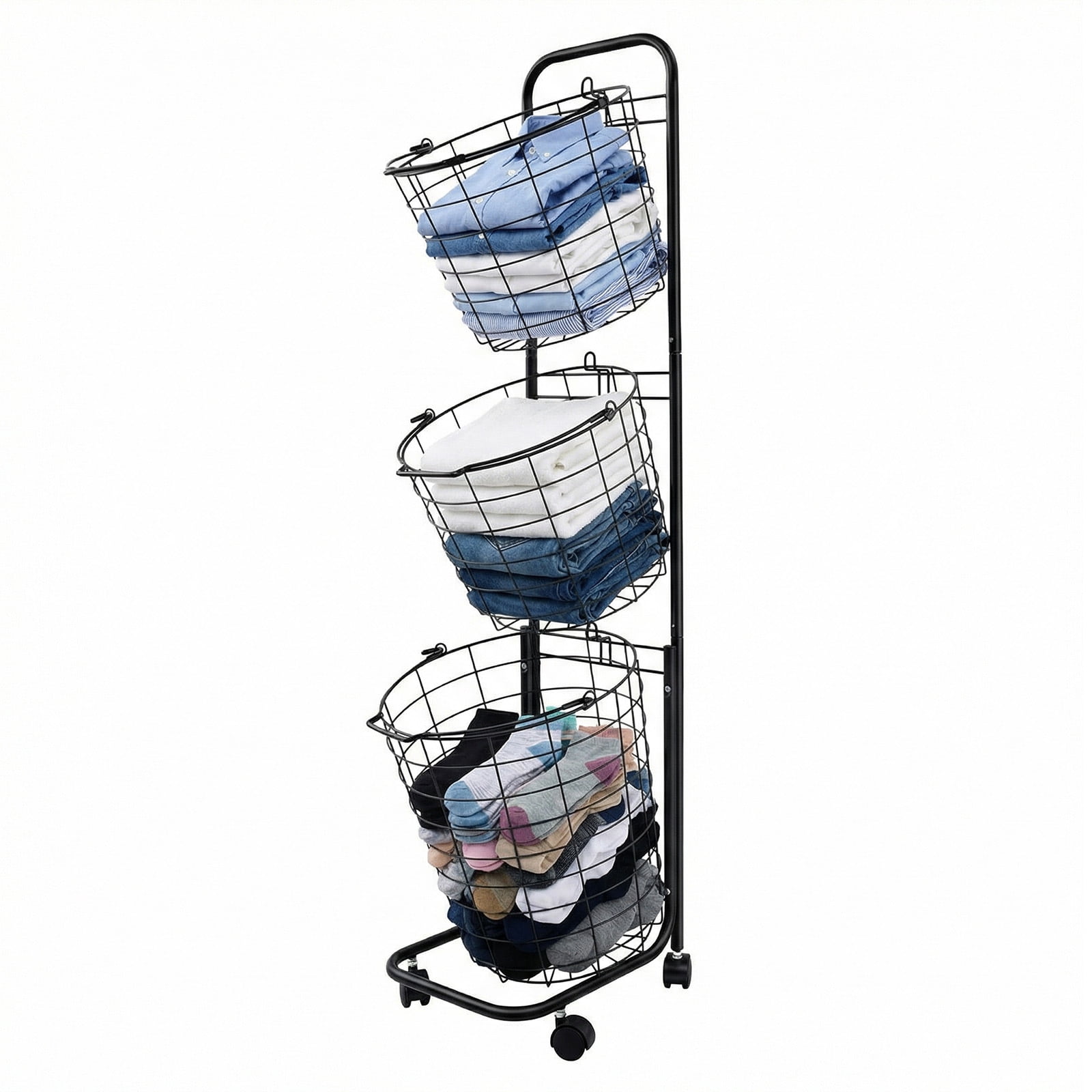 ChicHomey 3 Tier Large Laundry Hampers,Clothing Sorting Laundry Baskets ...