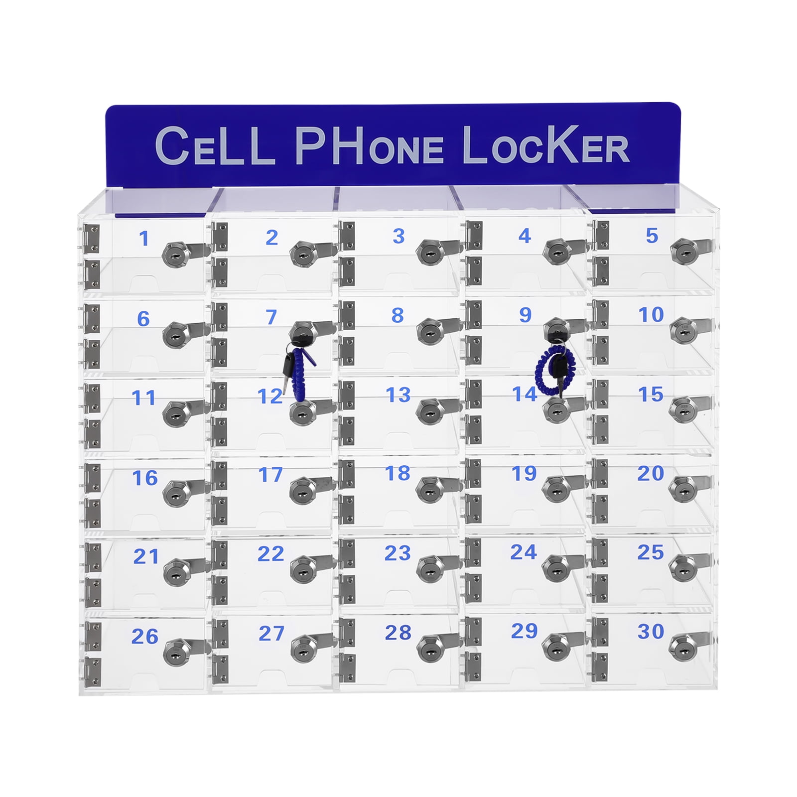 ChicHomey 30-Compartment Cell Phone Lockers with Independent Locks ...