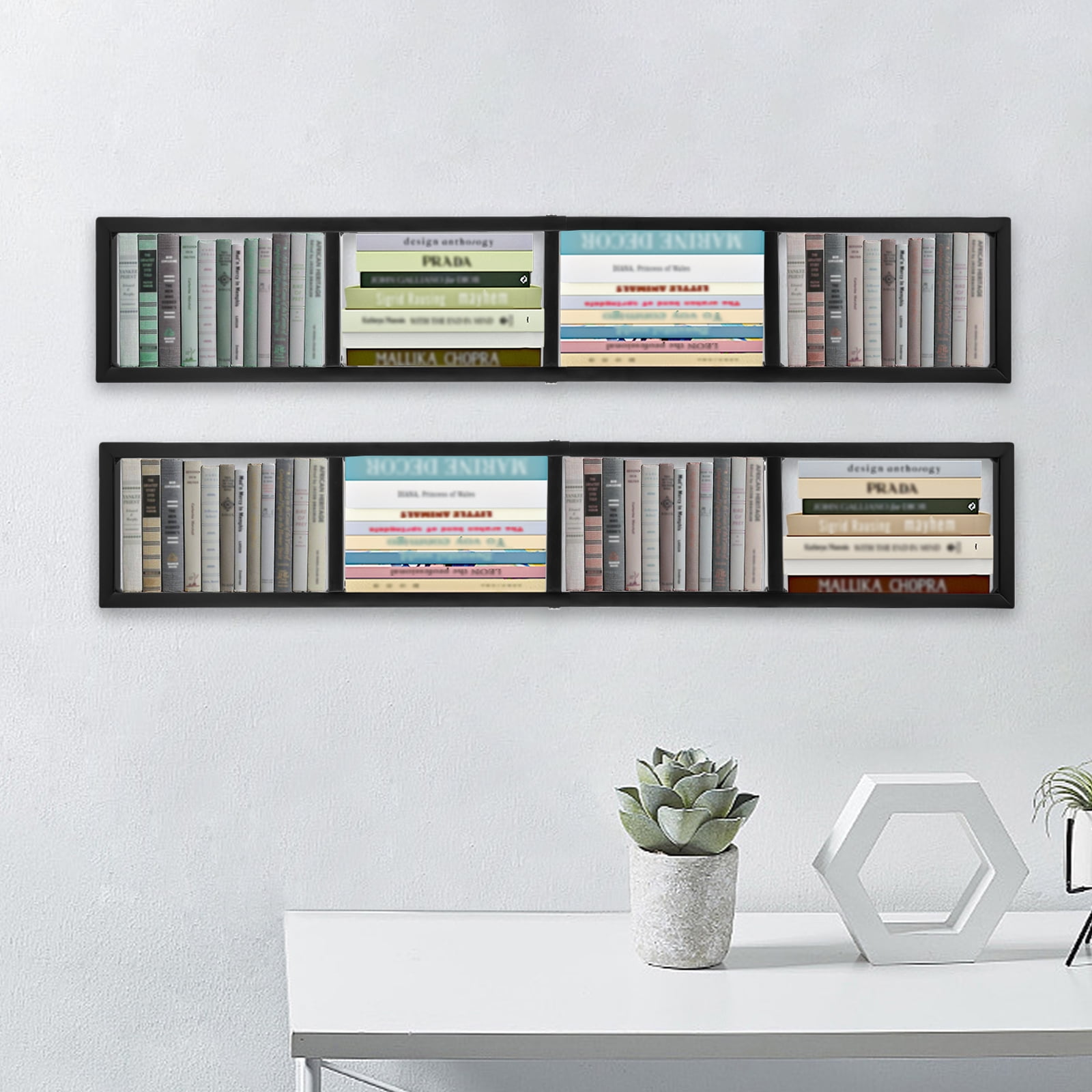 ChicHomey 34-Inch Metal CD Rack,Mounted Floating Storage CD Rack ,10KG ...