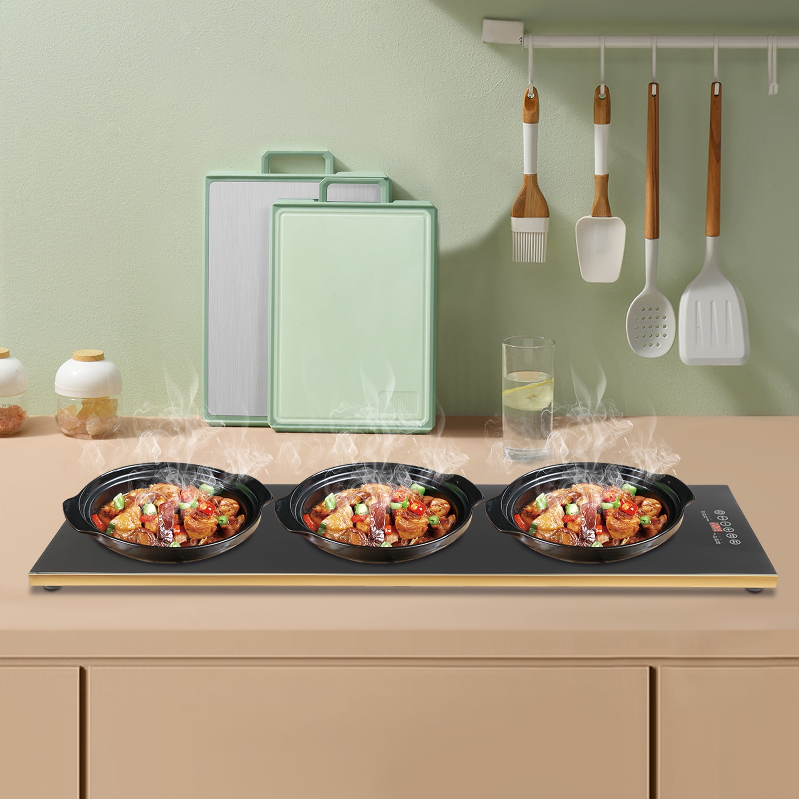 ChicHomey 350W Electric Warming Tray, 104-284℉ Adjustable,24H Timer ...