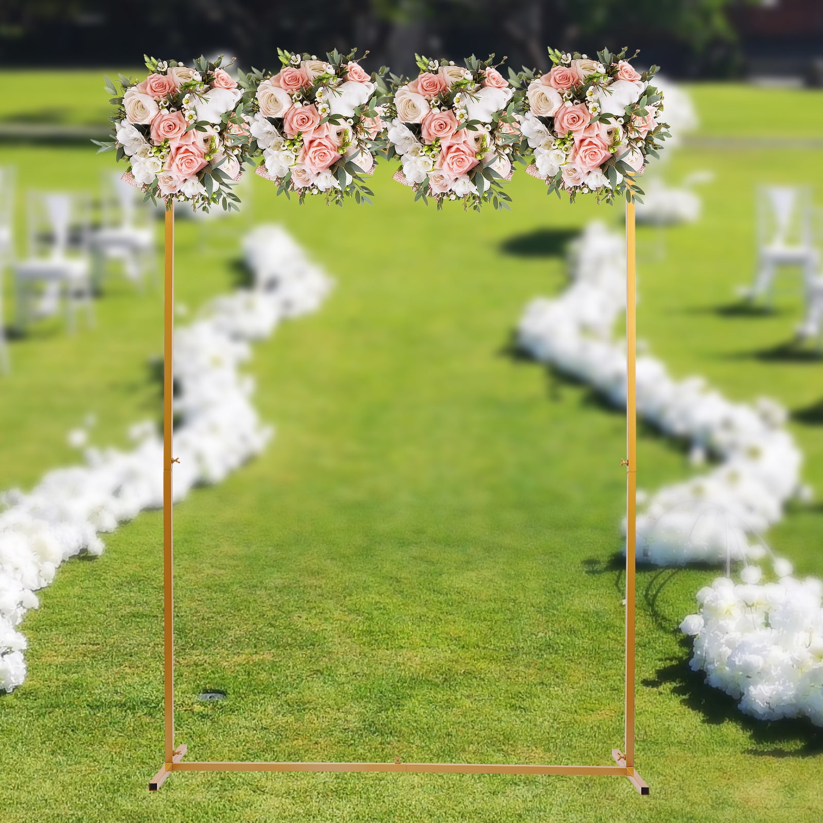 ChicHomey 6.6ft x 4.9ft Wedding Backdrop Stand with Stable Base ...